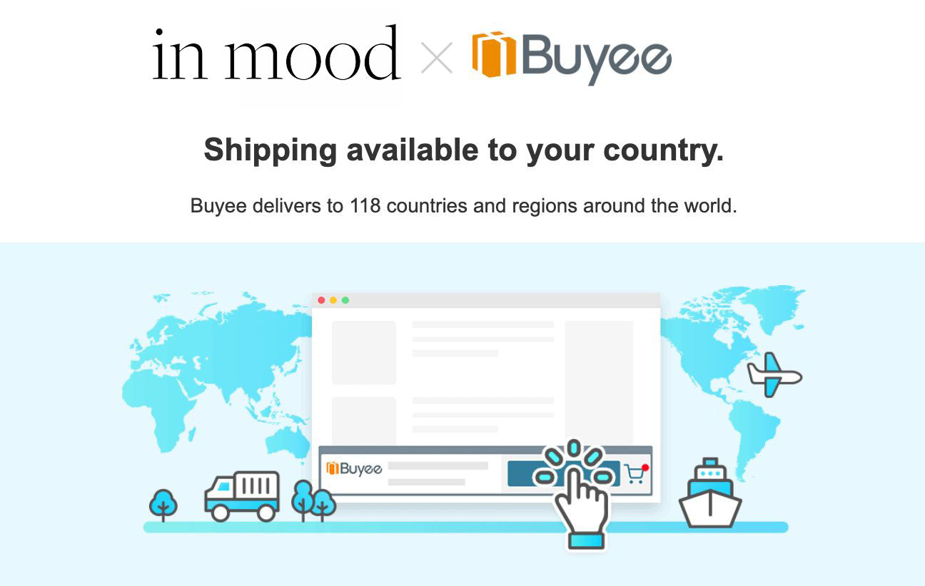 Worldwide shipping – in mood ONLINE STORE